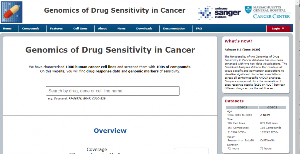 肿瘤耐药研究神器之——GDSC – 王进的个人网站