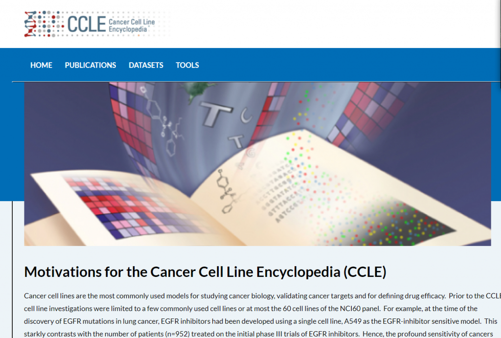CCLE（Cancer Cell Line Encyclopedia）数据库使用 – 王进的个人网站