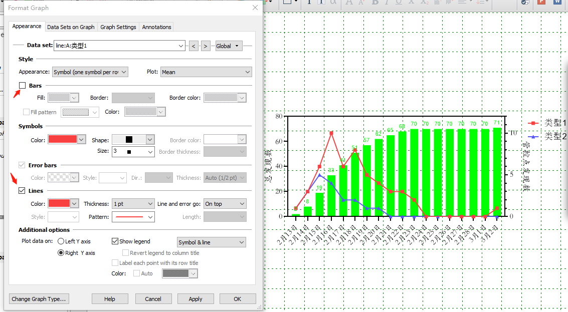 Graphpad绘制双Y轴柱状图和线图 – 王进的个人网站