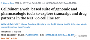 cellMiner数据库的使用及药物敏感性预测 – 王进的个人网站