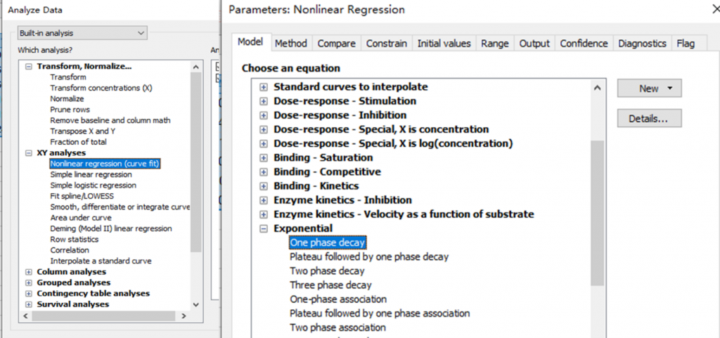 Graphpad/R语言绘制降解曲线（Decay curve）计算半衰期 – 王进的个人网站