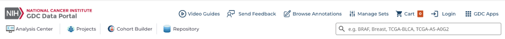 24年新版TCGA GDC data portal 2.0界面介绍及数据下载教程 – 王进的个人网站