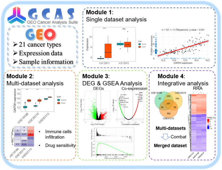 GCAS：基于GEO数据库整理的多种癌症的综合分析工具（R包/app） – 王进的个人网站